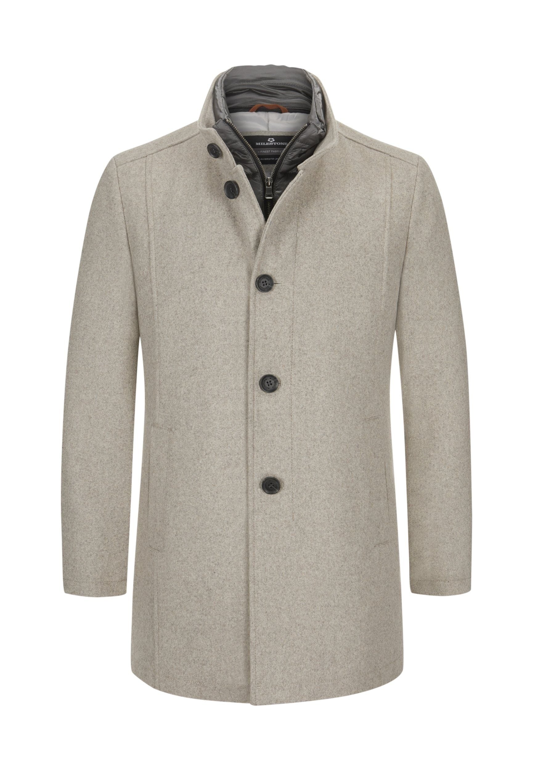 Havana Oatmeal Hybrid Wool Coat - Milestone – Boutique Jacques ...