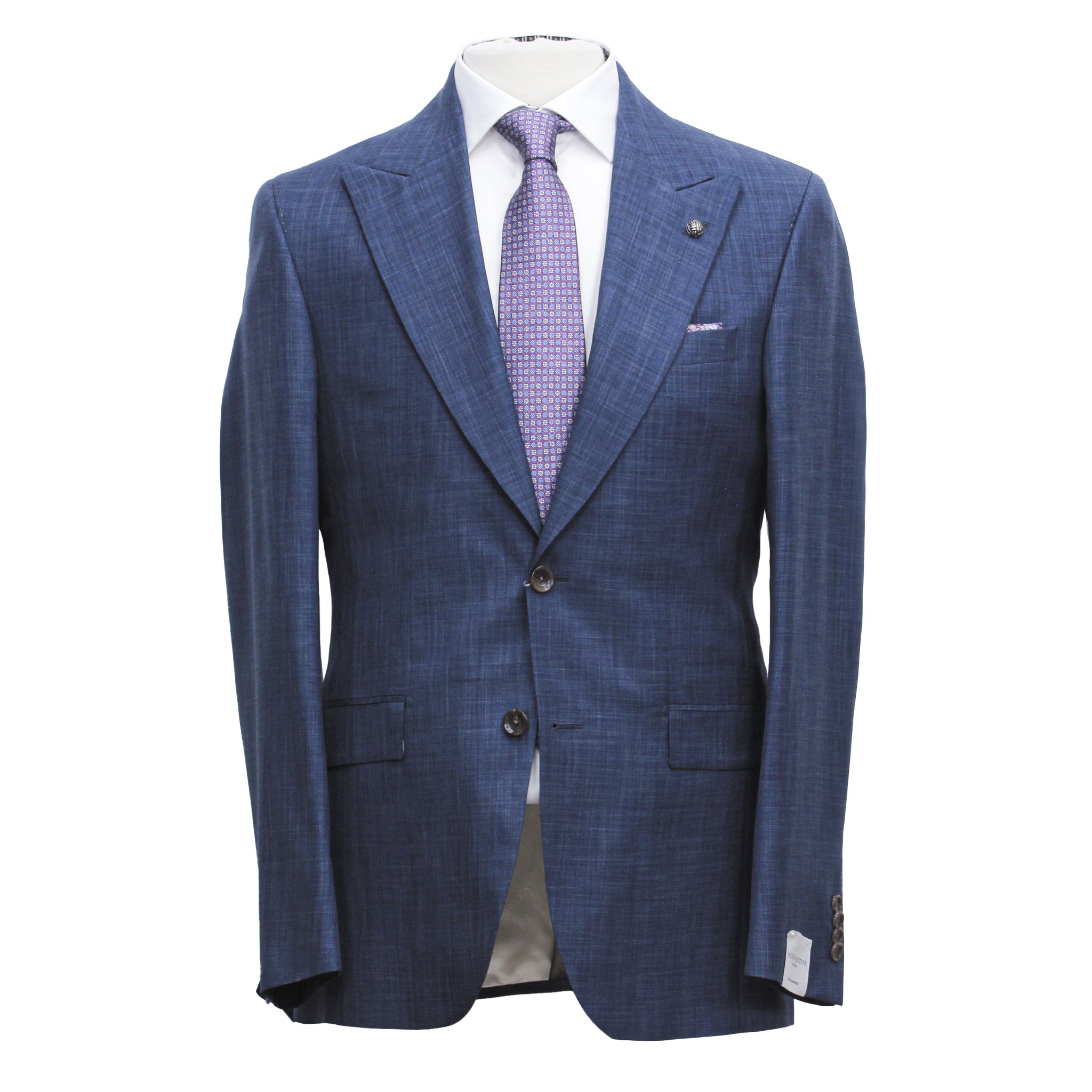 Blue Check Super 150's Wool-Silk Morgan Contemporary Fit Suit - Jack V ...