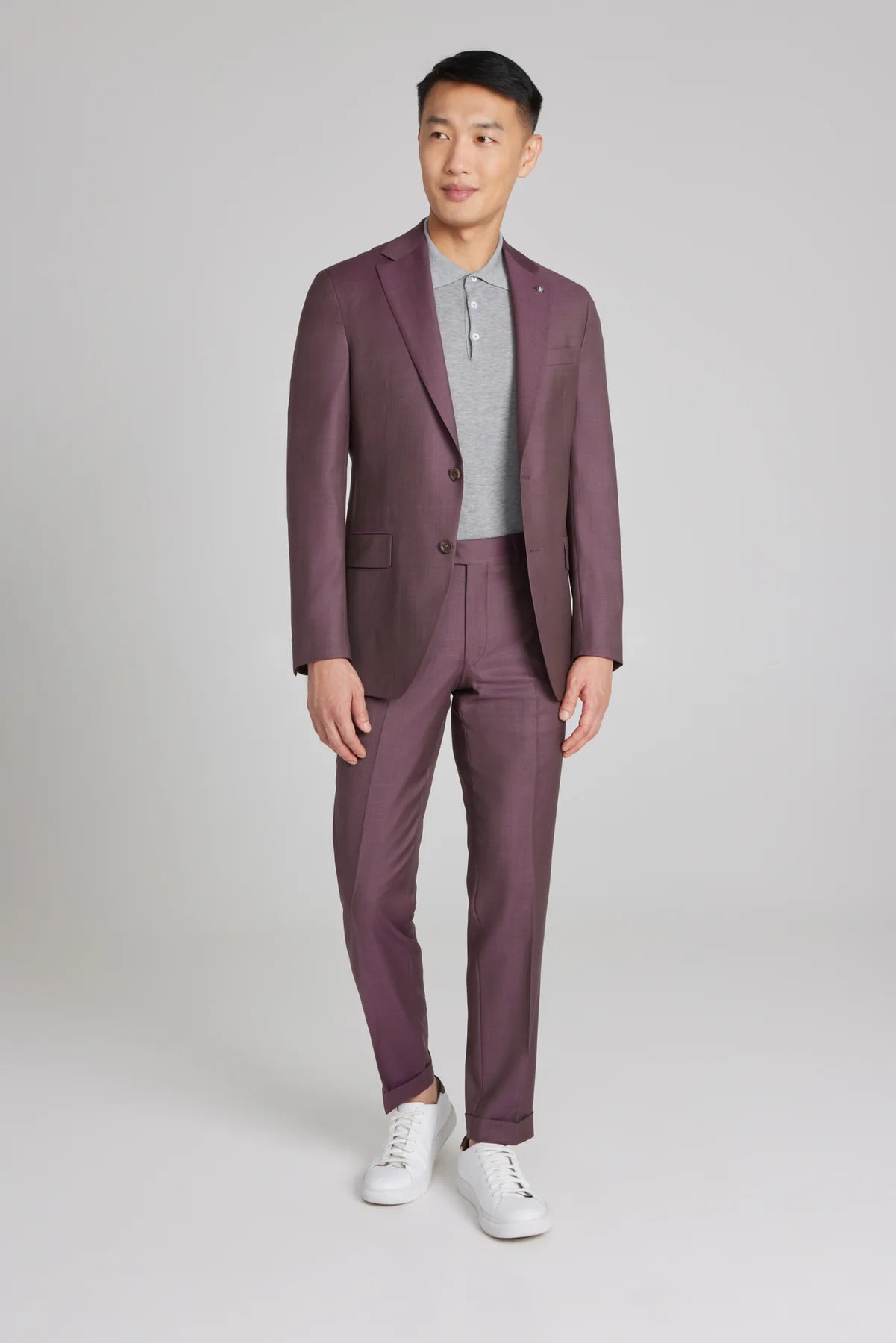 Burgundy/Plum Sartorial Urban Slim Fit Wool Suit - Jack Victor ...